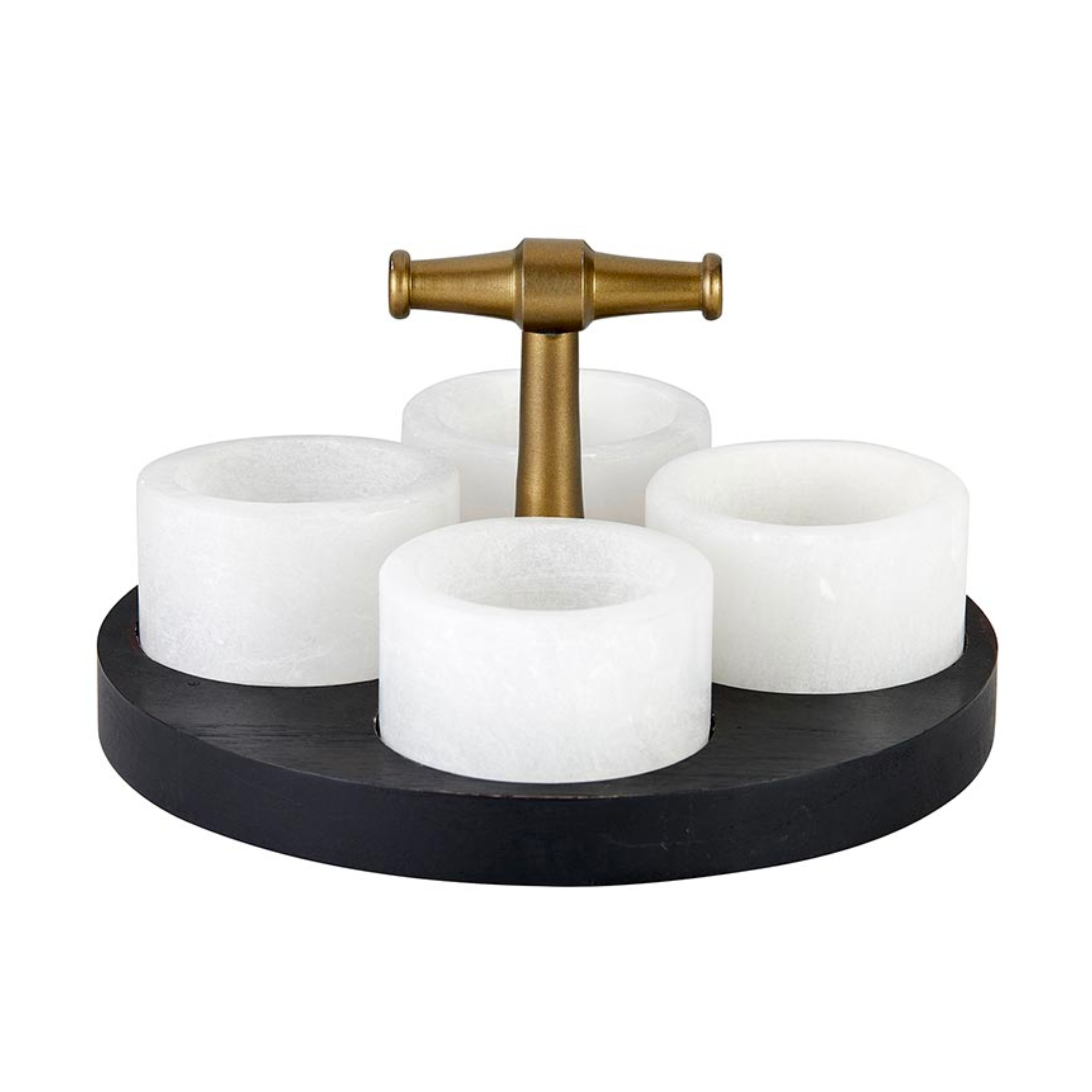 Alabaster & Wood Condiment Stand – Drêve